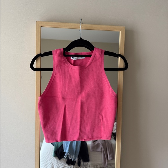 Zara | Tops | Zara Pink Crop Top | Poshmark